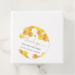 Thank you for bee-ing here favor tags | Zazzle