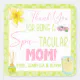 Thank You for Being a Spa-Tacular Mom Square Sticker | Zazzle