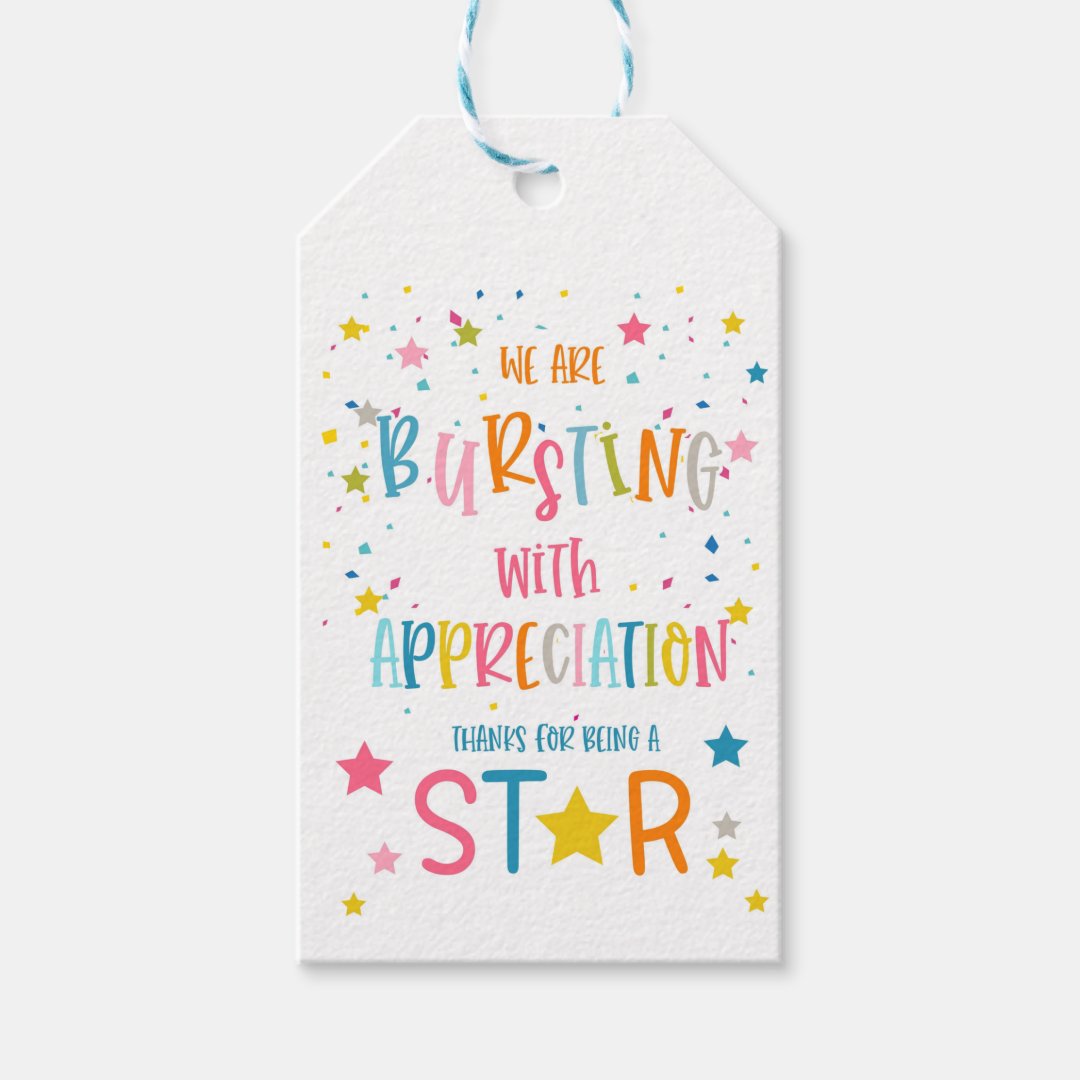 thank you for being a star gift tags | Zazzle