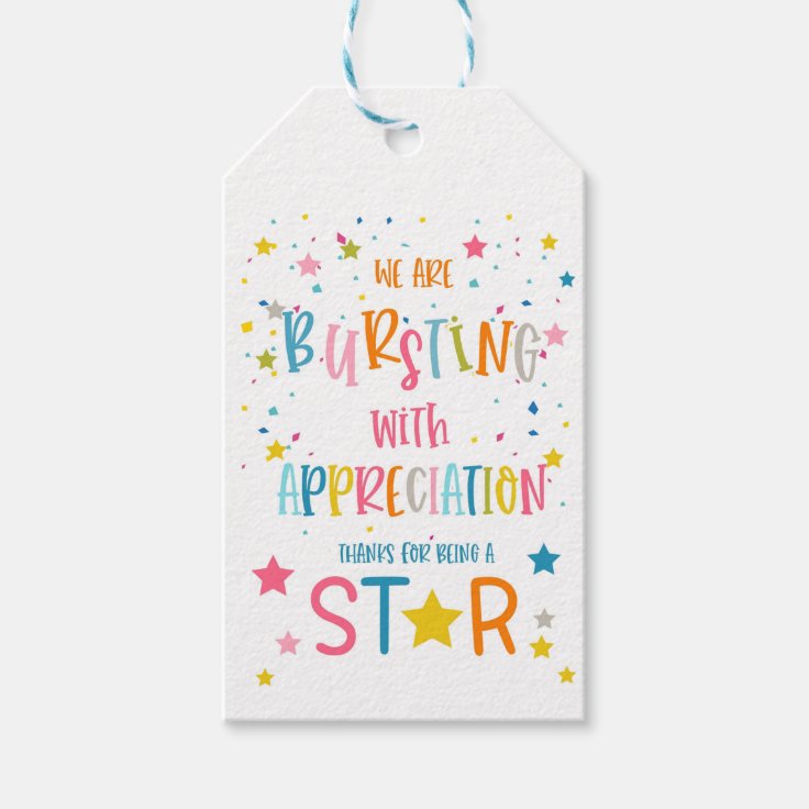 thank you for being a star gift tags | Zazzle