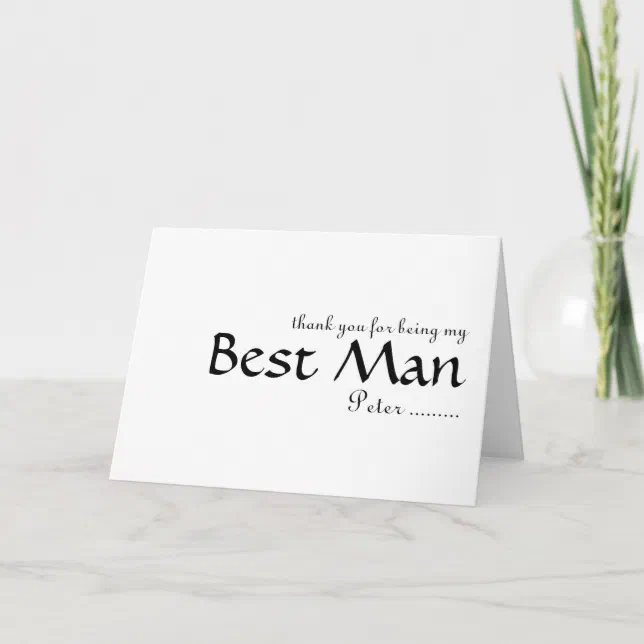 Thank you for being my Best Man | Zazzle