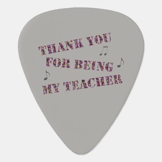 Thank You for Being My Music Teacher Notes Guitar Pick | Zazzle.com