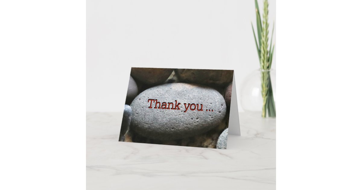 Thank You for Being My Rock Support Card | Zazzle