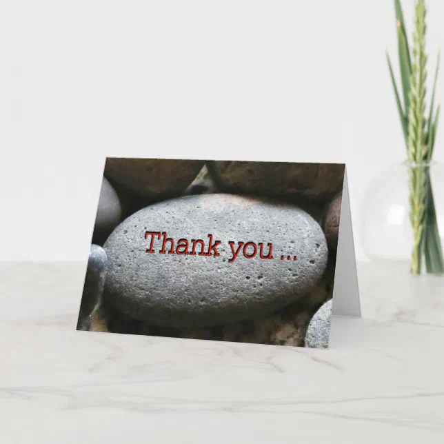 Thank You for Being My Rock Support Card | Zazzle