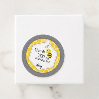 Thank you for buzzing by - Bumble Bee Favor Tags | Zazzle