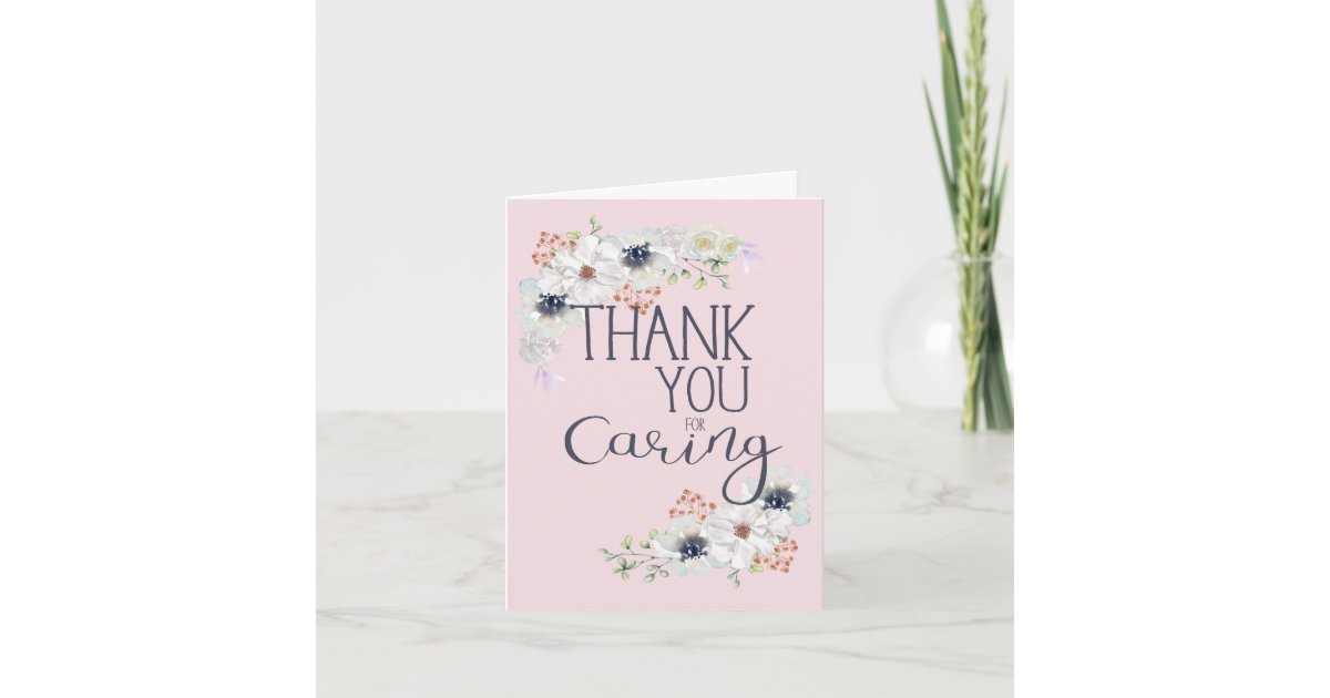 Thank You For Caring Caregiver Appreciation Card | Zazzle