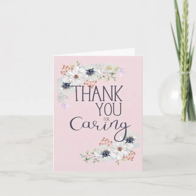 Thank You For Caring Caregiver Appreciation Card | Zazzle