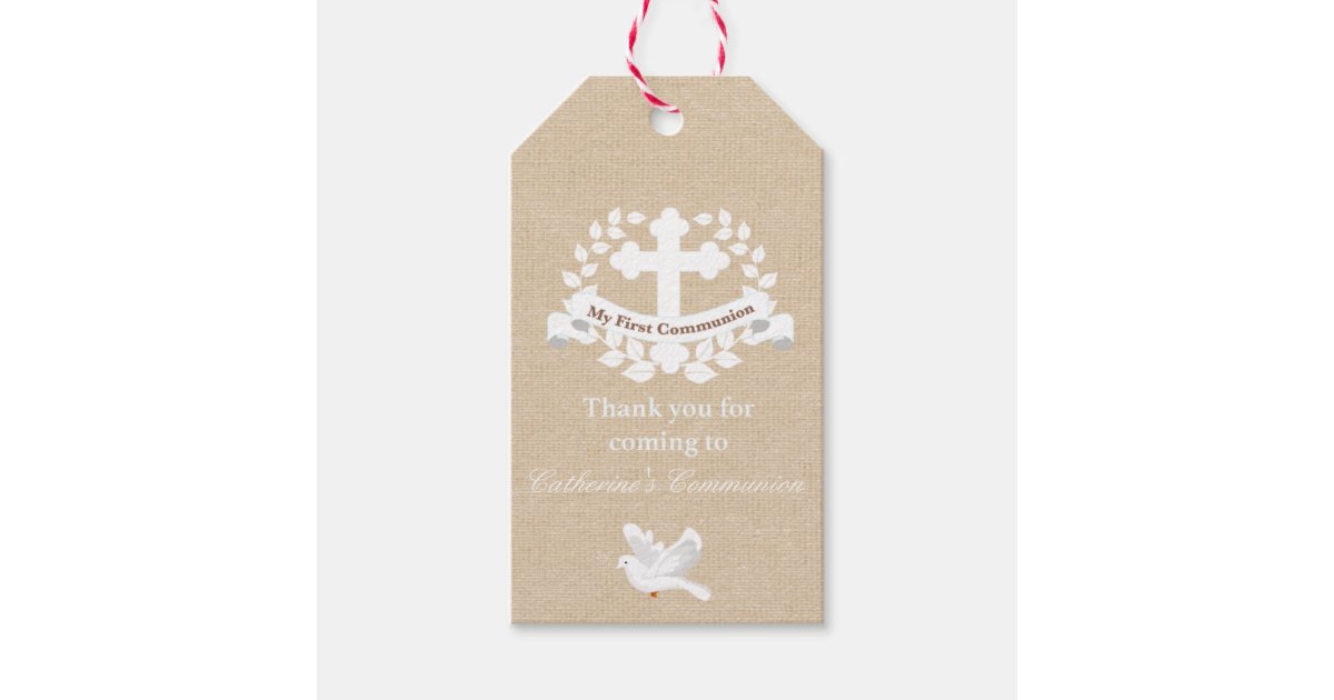 Thank You For Coming My First Communion Tag | Zazzle