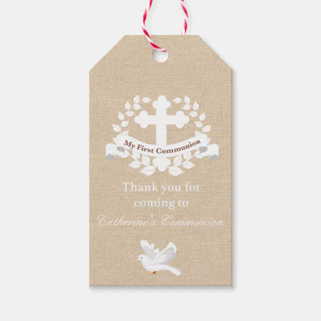 Thank You For Coming My First Communion Tag | Zazzle