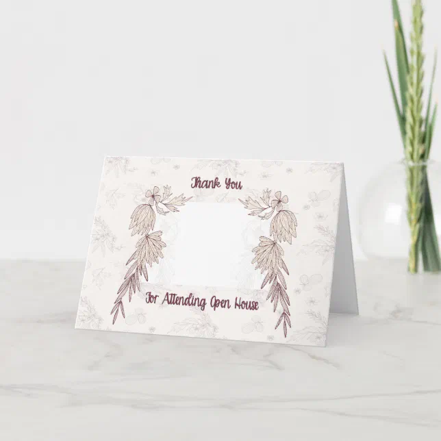 Thank You for Coming to Open House Add House Photo Card | Zazzle