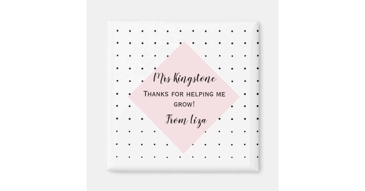 Thank you for helping us grow modern style magnet | Zazzle