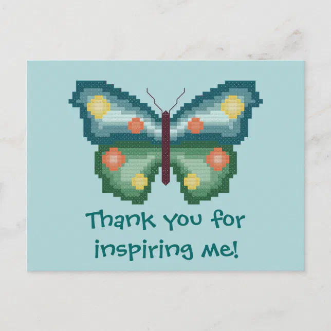Thank you for inspiring me! Butterfly Postcard | Zazzle