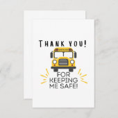 Thank you for keeping me safe school bus driver | Zazzle
