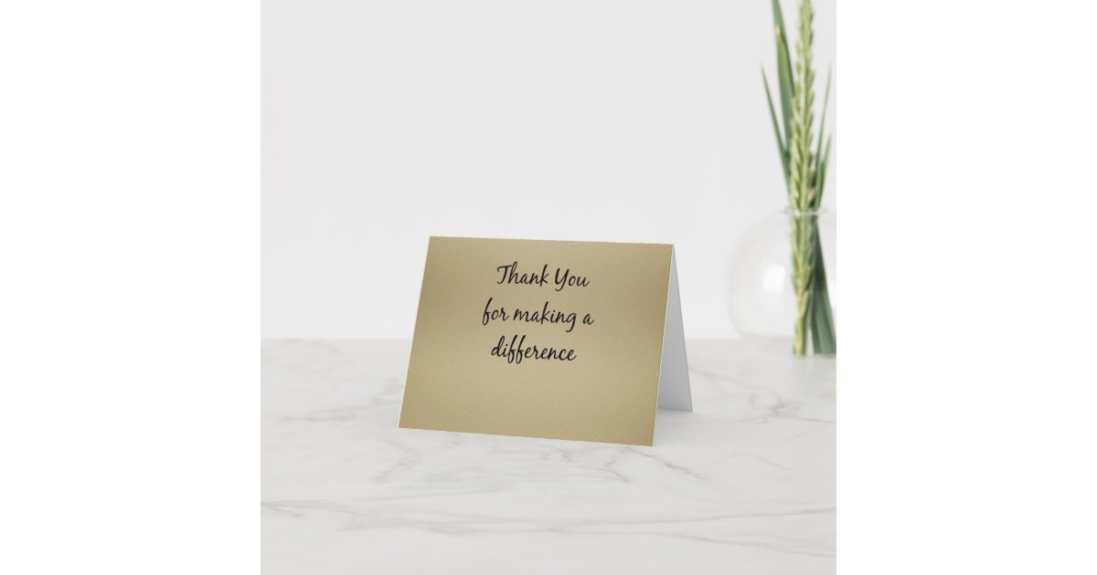 Thank you for Making a Difference | Zazzle