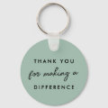 Thank you for Making a Difference Keychain | Zazzle