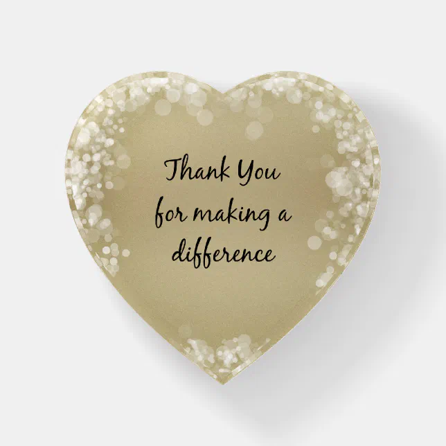 Thank you for Making a Difference Paperweight | Zazzle