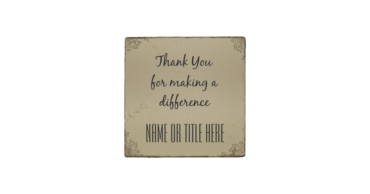 Thank you for Making a Difference Stone Magnet | Zazzle