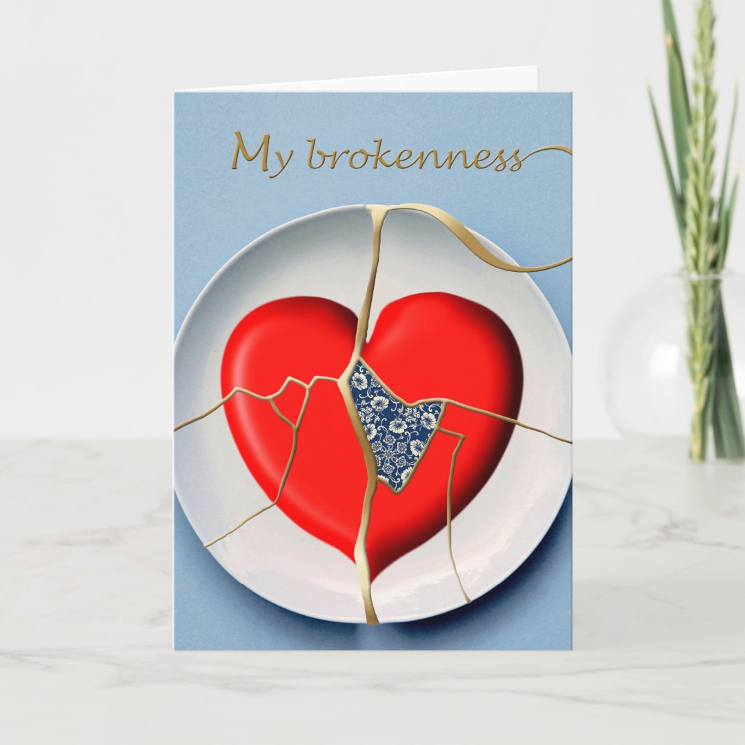 Thank You for Patience My Brokenness Kintsugi Card | Zazzle