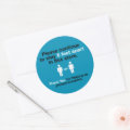 Thank You For Practicing Social Distancing Classic Round Sticker | Zazzle