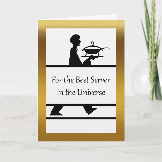 Thank You for Server, Formal Male Waiter Image | Zazzle