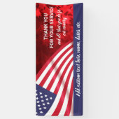 Thank You For Service, Patriotic USA Flag Custom Banner | Zazzle