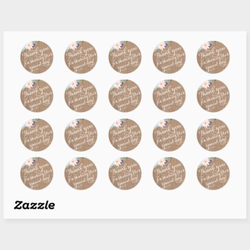 Thank you for sharing this special day stickers | Zazzle