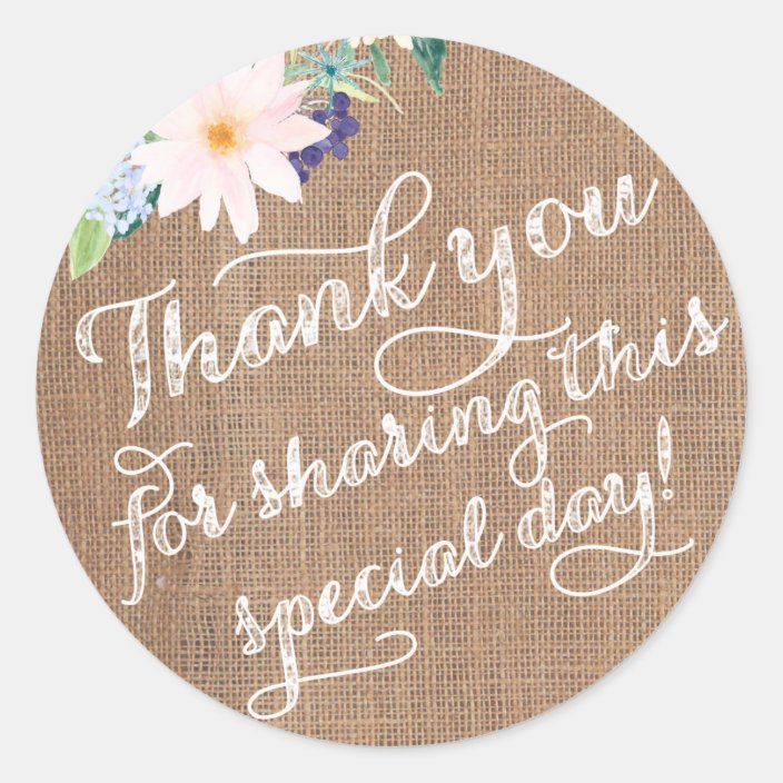 Thank you for sharing this special day stickers | Zazzle.com
