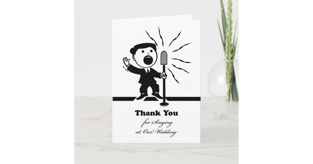 Thank You for Singing at Our Wedding, Singer Mic | Zazzle.com