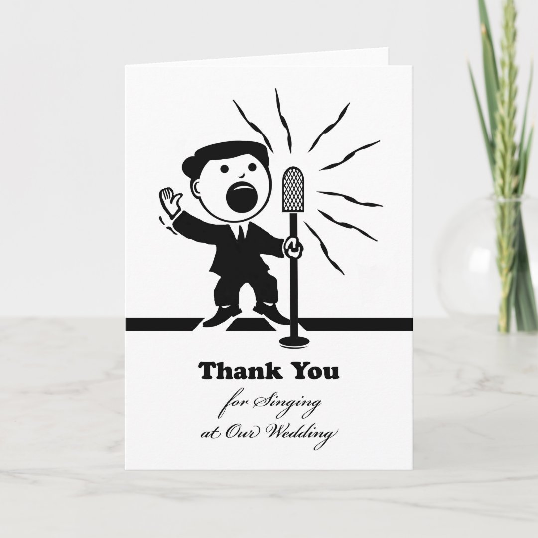 Thank You for Singing at Our Wedding, Singer Mic | Zazzle