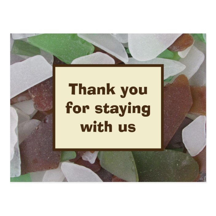 Thank You For Staying With Us Beach House Rental Postcard | Zazzle.com