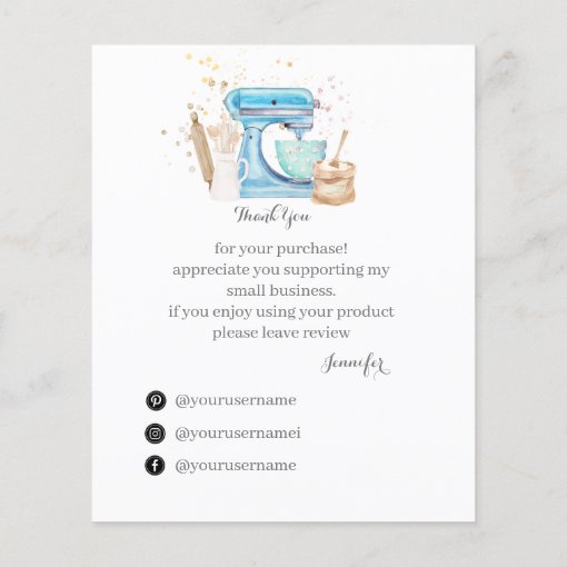 Thank You For Supporting My Small Business Card | Zazzle