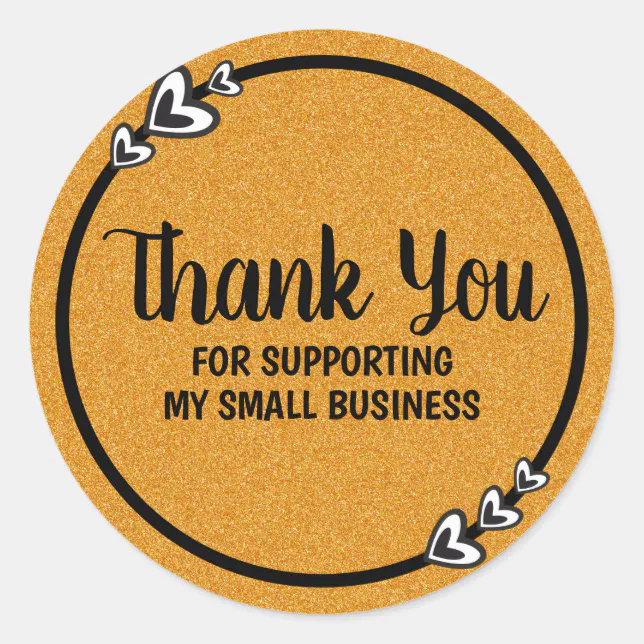 Thank You For Supporting my Small Business Classic Round Sticker | Zazzle