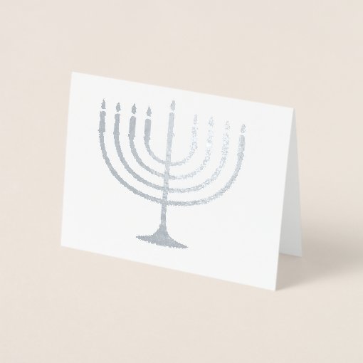Thank you for the Hanukkah Gift Foil Card | Zazzle