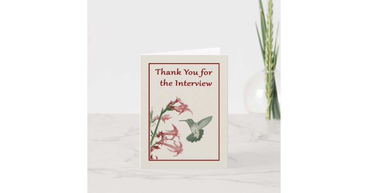 Thank You for the Interview note card | Zazzle