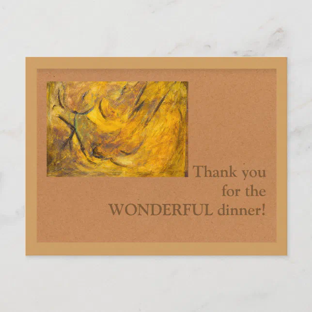 Thank you for the WONDERFUL dinner! Postcard | Zazzle