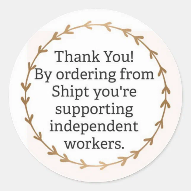 Thank You For Using Shipt Classic Round Sticker | Zazzle