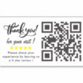 Thank You For Visit QR Code 5 Star Review Request Sticker | Zazzle