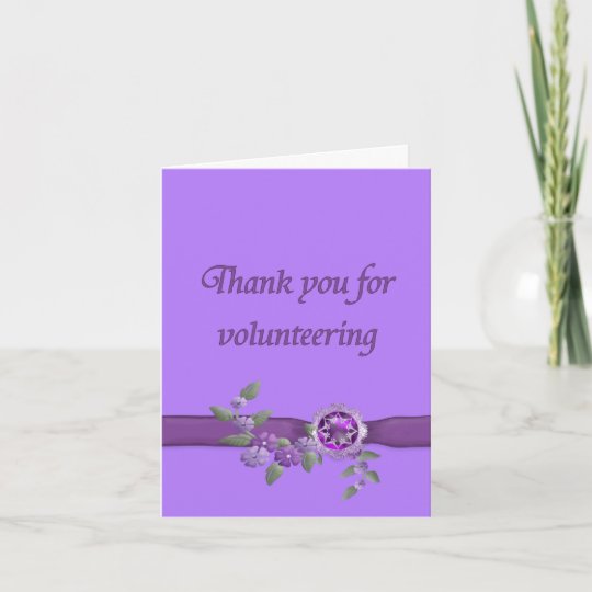Thank You for Volunteering, Purple | Zazzle.com