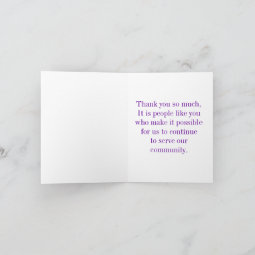 Thank You for Volunteering, Purple | Zazzle