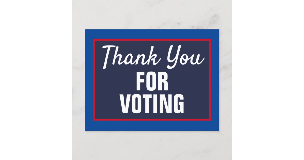 Thank You for Voting 2020 Election Postcard | Zazzle
