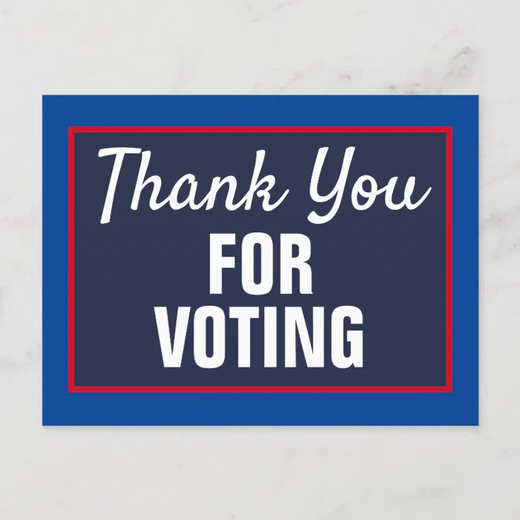 Thank You for Voting 2020 Election Postcard | Zazzle