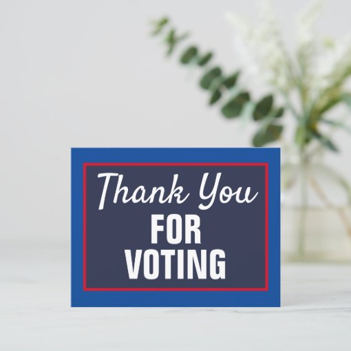 Thank You for Voting 2020 Election Postcard | Zazzle