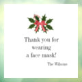 Thank you for wearing a face mask window cling | Zazzle