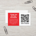 Thank you for you purchase QR Code Card Enclosure | Zazzle