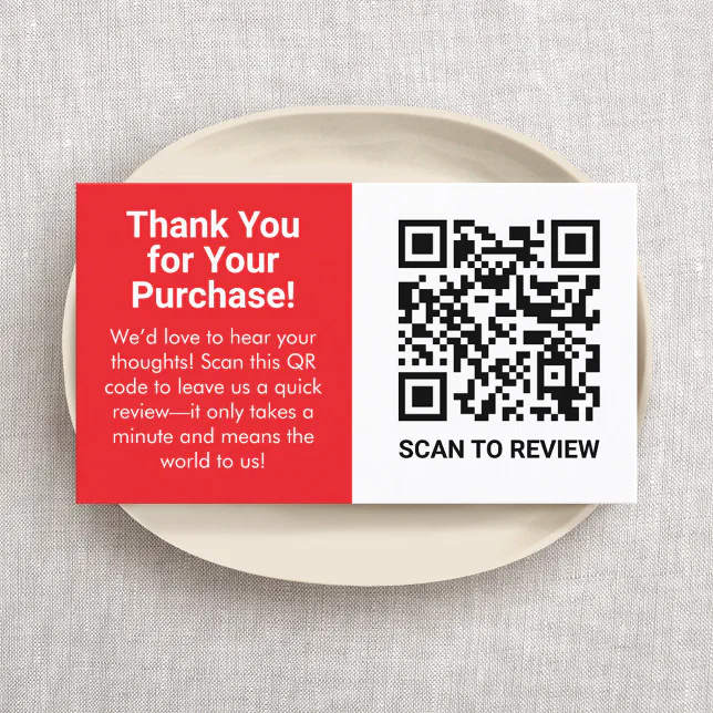 Thank you for you purchase QR Code Card Enclosure | Zazzle