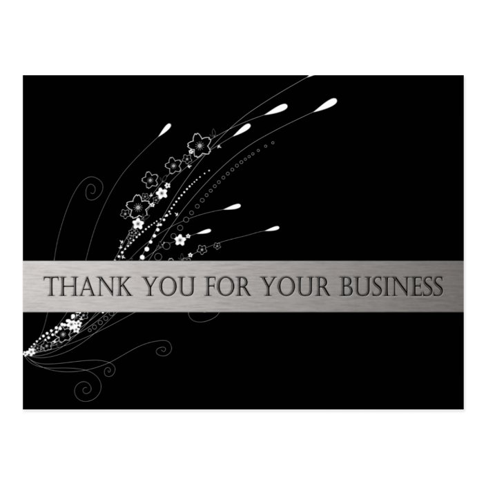 Thank You For Your Business Post Card | Zazzle.com