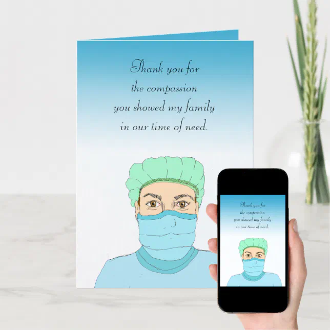 Thank you for your compassion for Nurse or Doctor Card | Zazzle