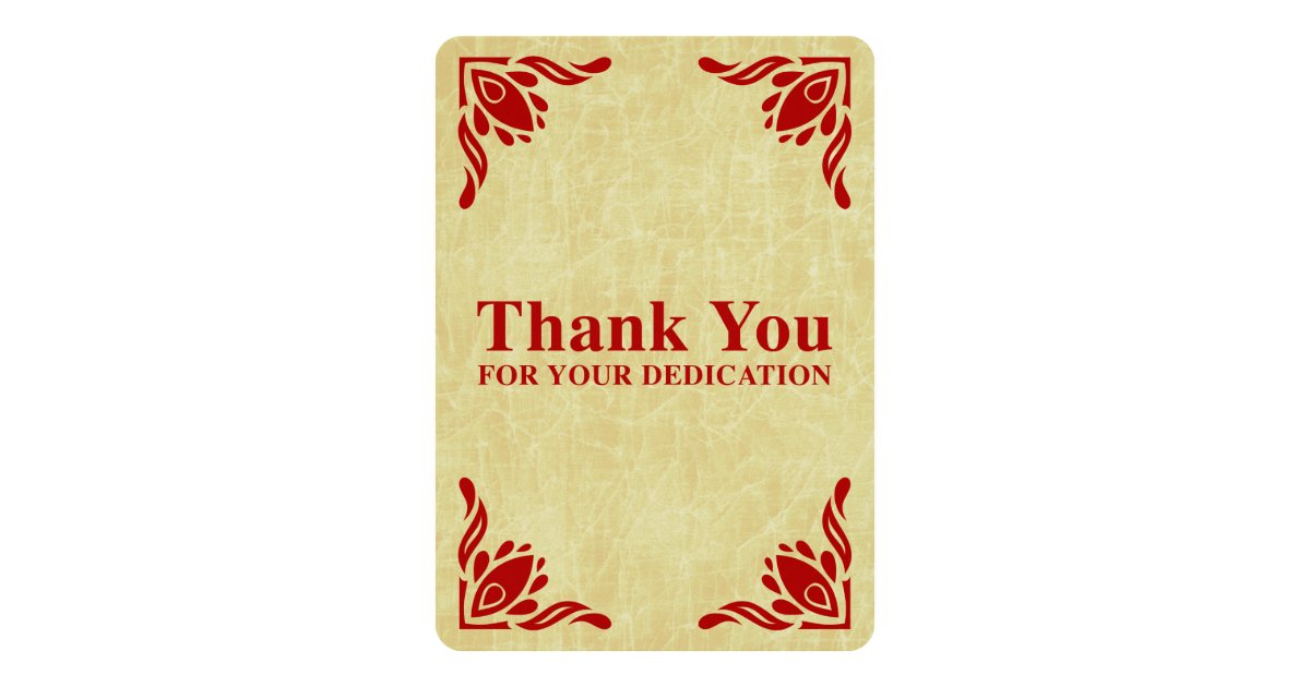 thank you for your dedication invitation | Zazzle.com