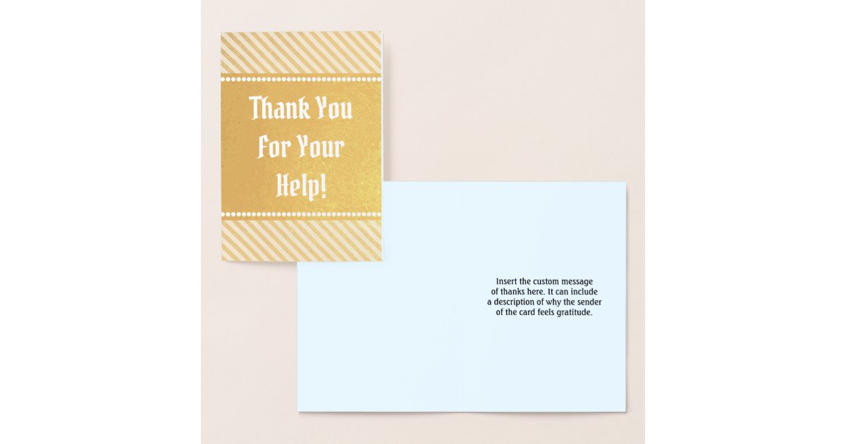 "Thank You For Your Help!" Greeting Card | Zazzle