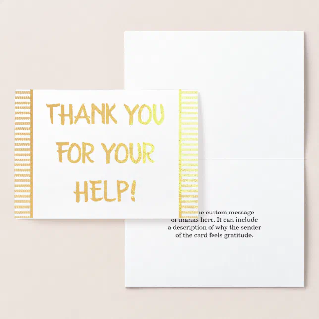 "THANK YOU FOR YOUR HELP!" Greeting Card | Zazzle